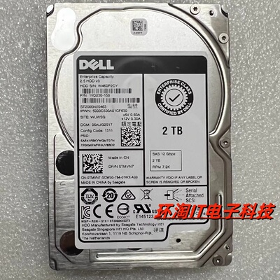 DELL 0TMVN7 TMVN7 ST2000NX0463 1VD230-150 2T SAS 2.5寸 硬盘