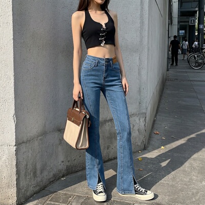 Wide Leg Jeans Women High Waisted Straight Leg Jeans牛仔裤女