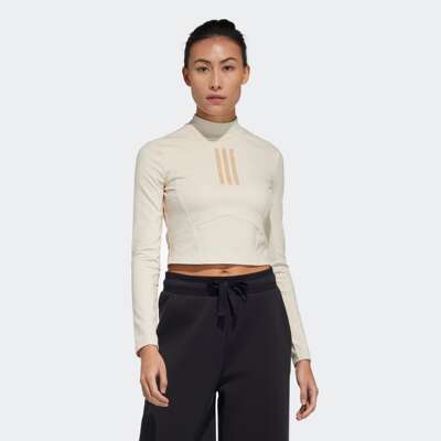 Adidas/阿迪达斯 女子 TEE 运动休闲长袖半高领T恤 HB8567