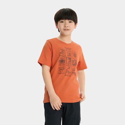 Columbia/哥伦比亚 儿童休闲针织圆领短袖运动T恤 AB7178-851