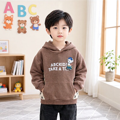 童装儿童长袖卫衣上衣abckids男