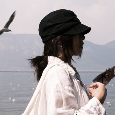 亚麻鸭舌帽女士弹力大头围遮阳帽日系简约纯色休闲帽网红显脸小帽