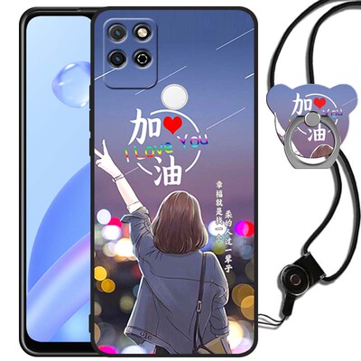 适用华为荣耀play5T手机壳女款KOZ-AL40情侣卡通网红荣耀play5T硅胶磨砂外壳KOZ一AL40全包边软套KOZAL40男潮