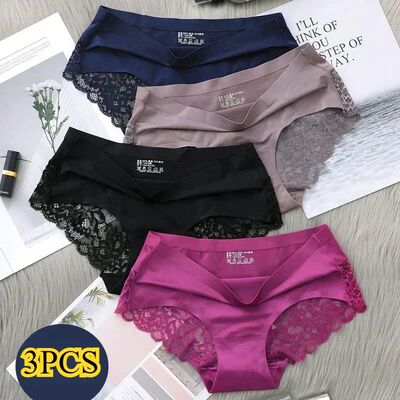Set/lot Seamless WomenComfort Lace Briefs  Hollow Out Pantie