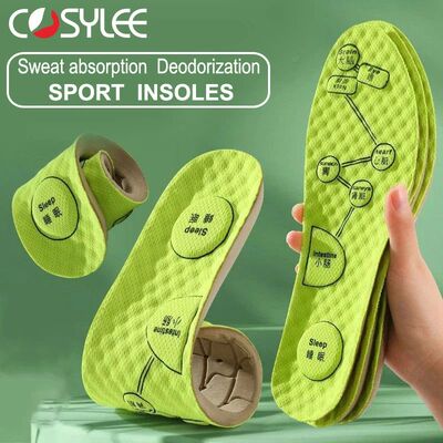 Foot Acupressure Insoles For Shoes Sole Sweat absorbing Deod