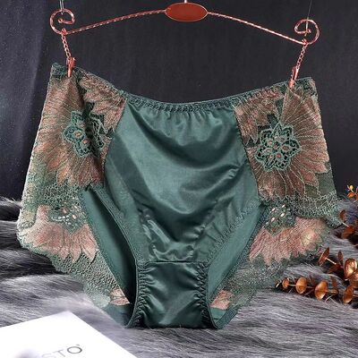 New Women Lace Flowers Panties Sexy Hollow Temptation Silk B