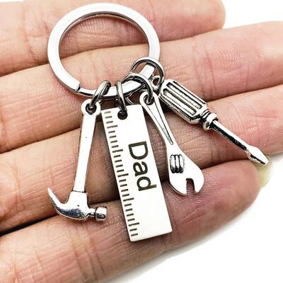 Fashion Dad Letters Keycha Creative Hammer Screwdriver Wrenc
