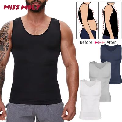 Compression Shirts Men Tummy Control Shapewear Compression S