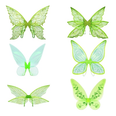 六一节小叮当小精灵绿色翅膀爱莎冰雪奇缘公主女童森系蝴蝶翅膀