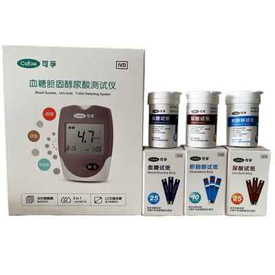 可孚血糖胆固醇尿酸机三合一试纸