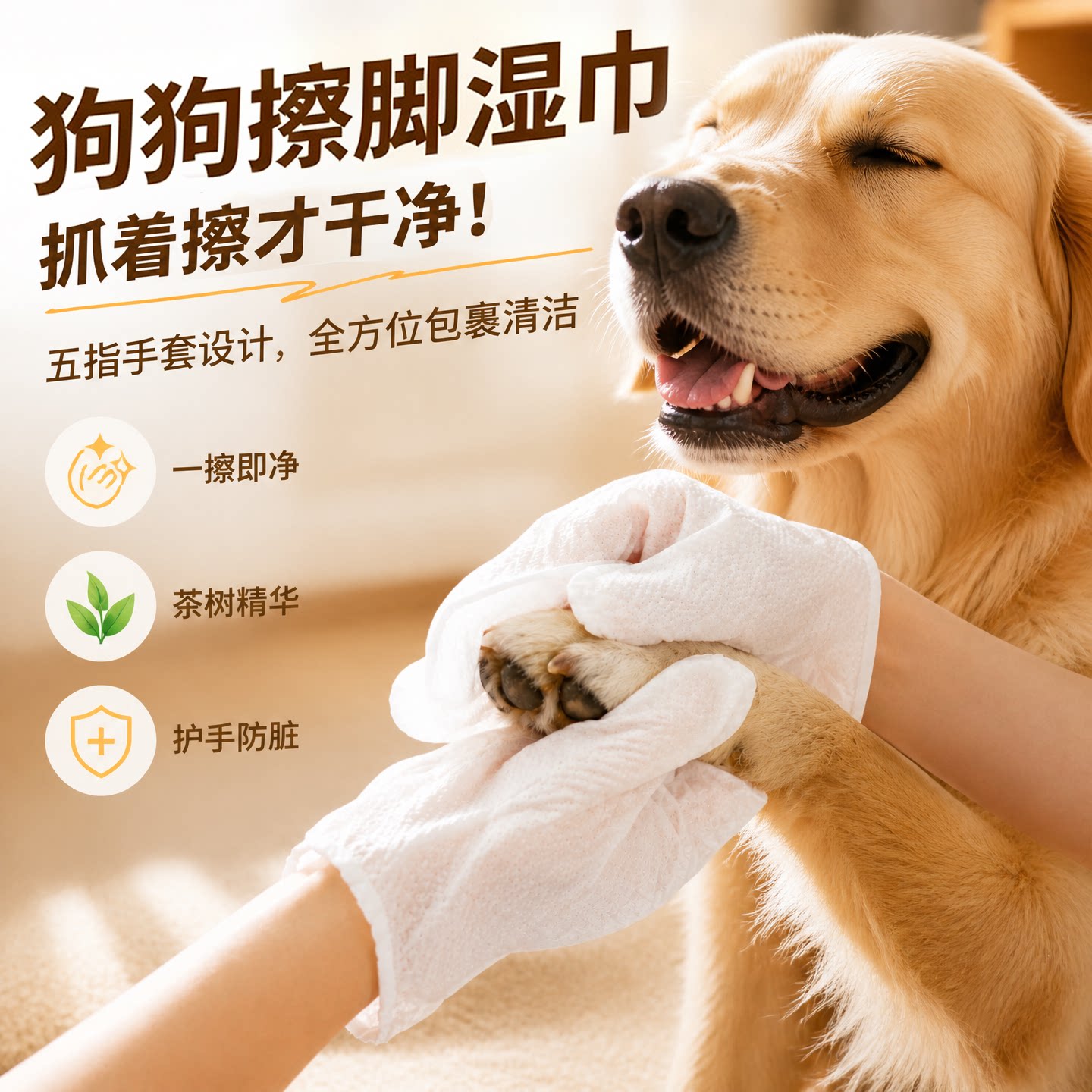 宠物/宠物食品及用品 猫/狗美容护理用品 猫狗湿巾 65%