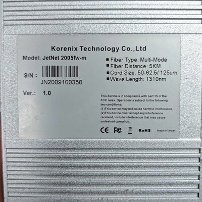 议价Korex工业交换机JetNet 2005FW-MJetNet 2005JetNet 2005G