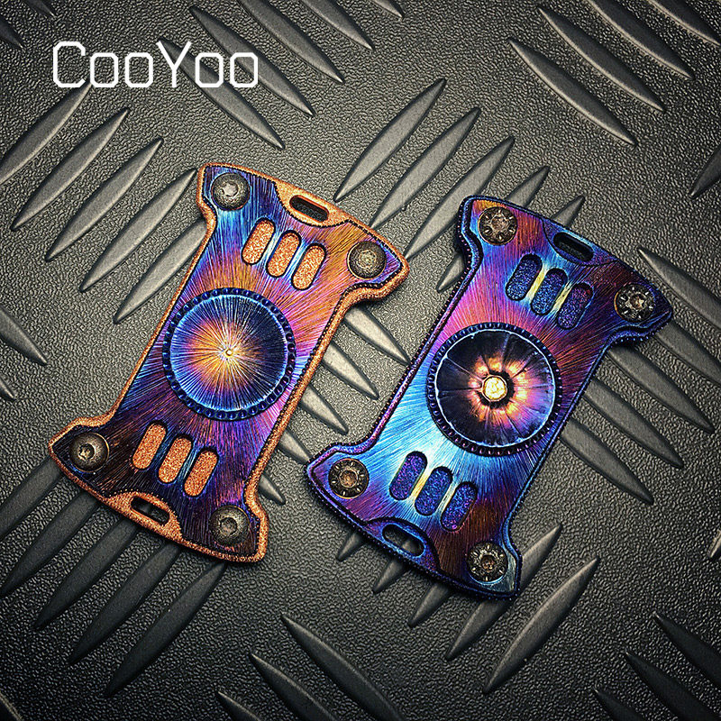 CooYoo GR Pro I 指间怪兽EDC指尖陀螺 炫彩钛合金手工雕刻限量版_虎窝淘