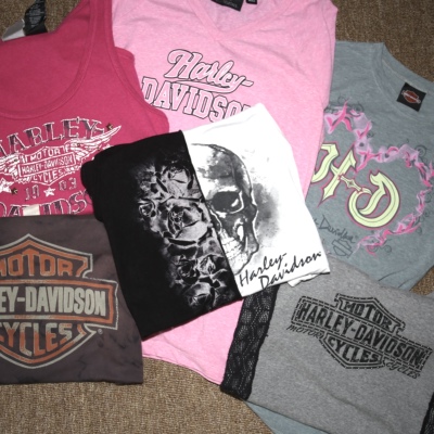 古着HarleyDavidson哈雷戴维森女士短袖机车复古夏季vintage