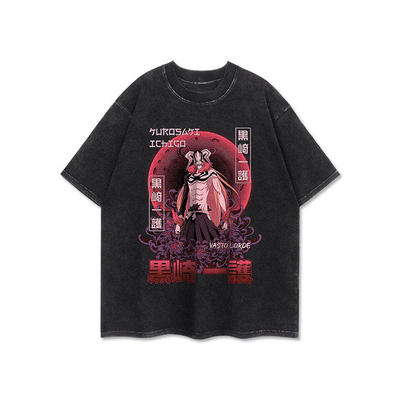 死神黑崎一护动漫水洗男短袖T恤