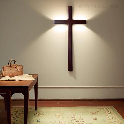 木头客厅挂墙十字架装饰简约壁挂