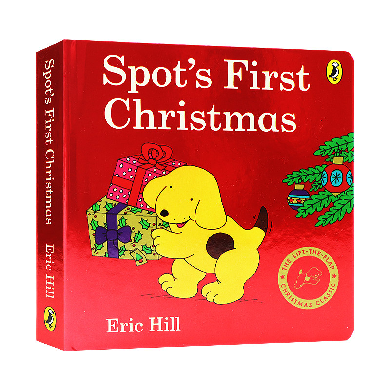英文原版绘本 Spot’s First Christmas小玻过圣诞节Eric Hill小波纸板翻翻书 3-6岁启蒙认知图画书_虎窝淘