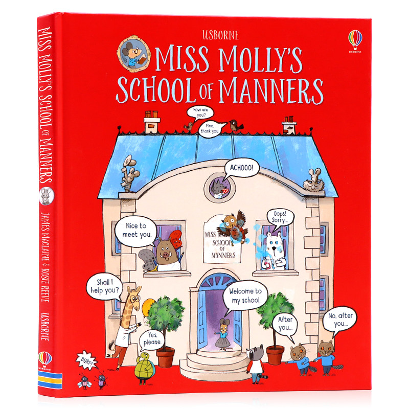 Usborne出品莫莉小姐的礼仪学校英文原版绘本 Miss Molly's School of Manners学前儿童礼仪培养绘本亲子早教启蒙 ...