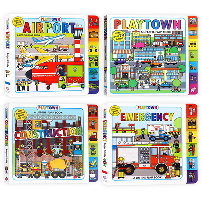 Playtown系列纸板翻翻书英文原版