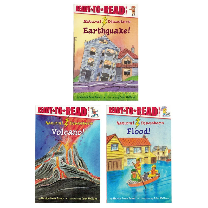 儿童分级阅读系列 Ready to Read 英文原版绘本 Natural Disasters 自然灾害3册合售Level 1 儿童平装图画故事书
