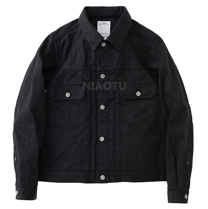 2021款101军事工装短款水洗休闲牛仔夹克长袖外套男非visvim dcdt