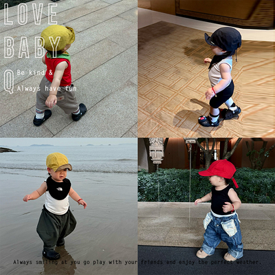 LBQ原创童装  黑白红小背心三色入