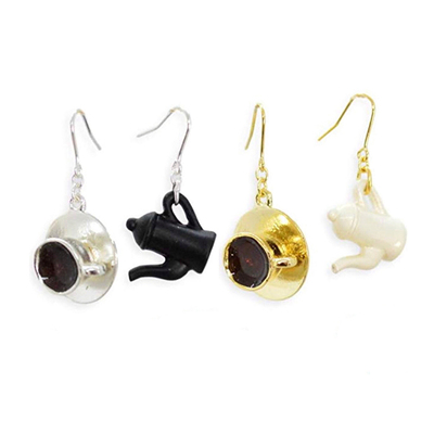 日本原创设计风茶杯礼物耳饰品