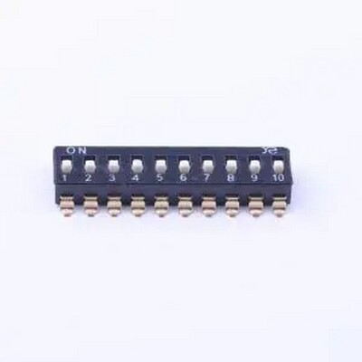 DSIC10LSGET 2.54mm 10位高推 拨码开关 SMD,P=2.54mm 拨码开关