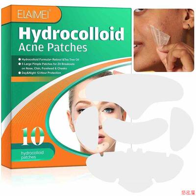 10pcs Large Hydrocolloid Patch Acne Removal Full Face Pimple