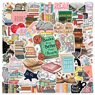 10/30/50PCS Diary Book Reading Stickers Aesthetic DIY Scrapb