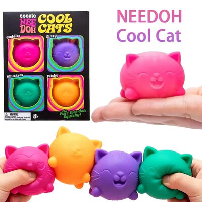 NEEDOH Cool Cat Squishy Toys Slow Rise Sensory Fidget Toys 4