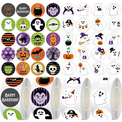 Halloween Cartoon Sticker Roll Holiday Account Tape Gift Box