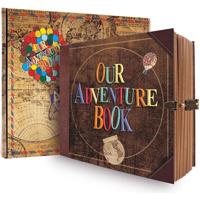 146 Page DIY Handmade Photo Album Scrapbook Our Adventure Bo