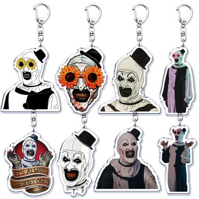 Horror Movie Terrifier Art The Clown Keycha Keyring for Acce