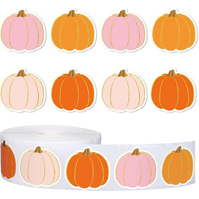 100-500pcs Halloween Stickers Pumpkin Handmade Labels Hallow