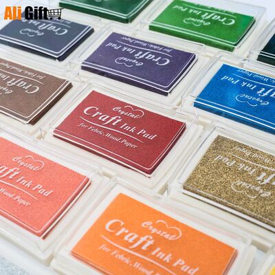 1pc 15 Colors Big Ink Pad Stamp Planner Scrapbooking Silicon