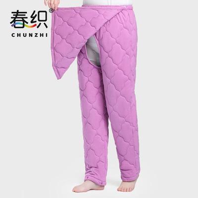 春织易穿脱长裤夹棉棉裤女可遮挡