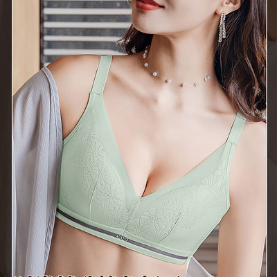 薄款纸片杯大胸显小全罩杯文胸