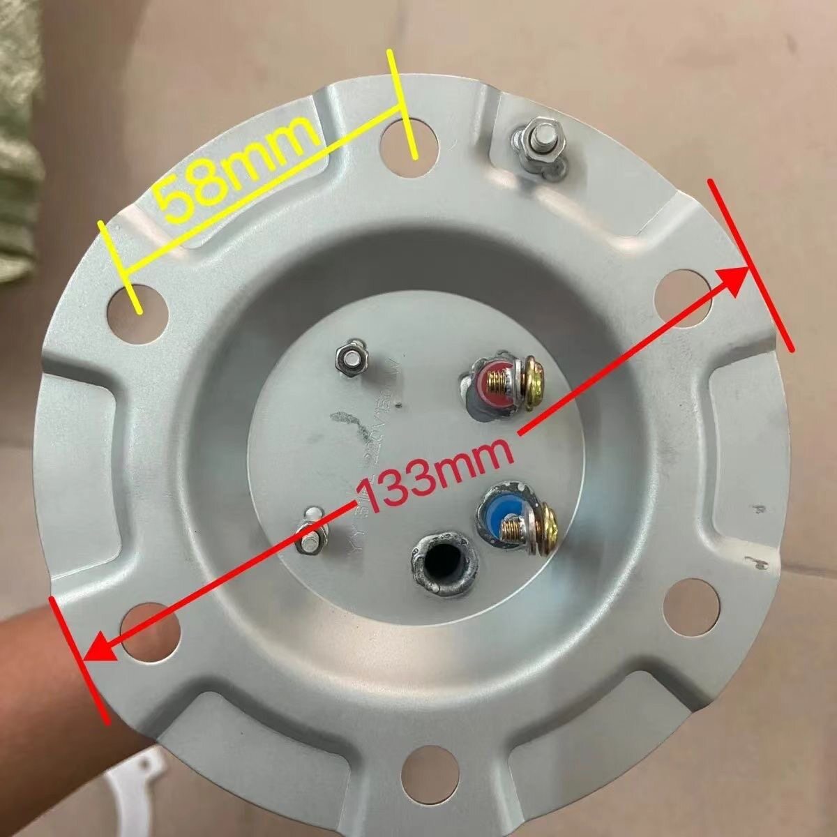 樱花电热水器六孔梅花盘发热棒法兰133盘电热管220V加热管1500W