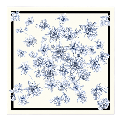 妩WOO百芳满园女士围巾丝巾方巾