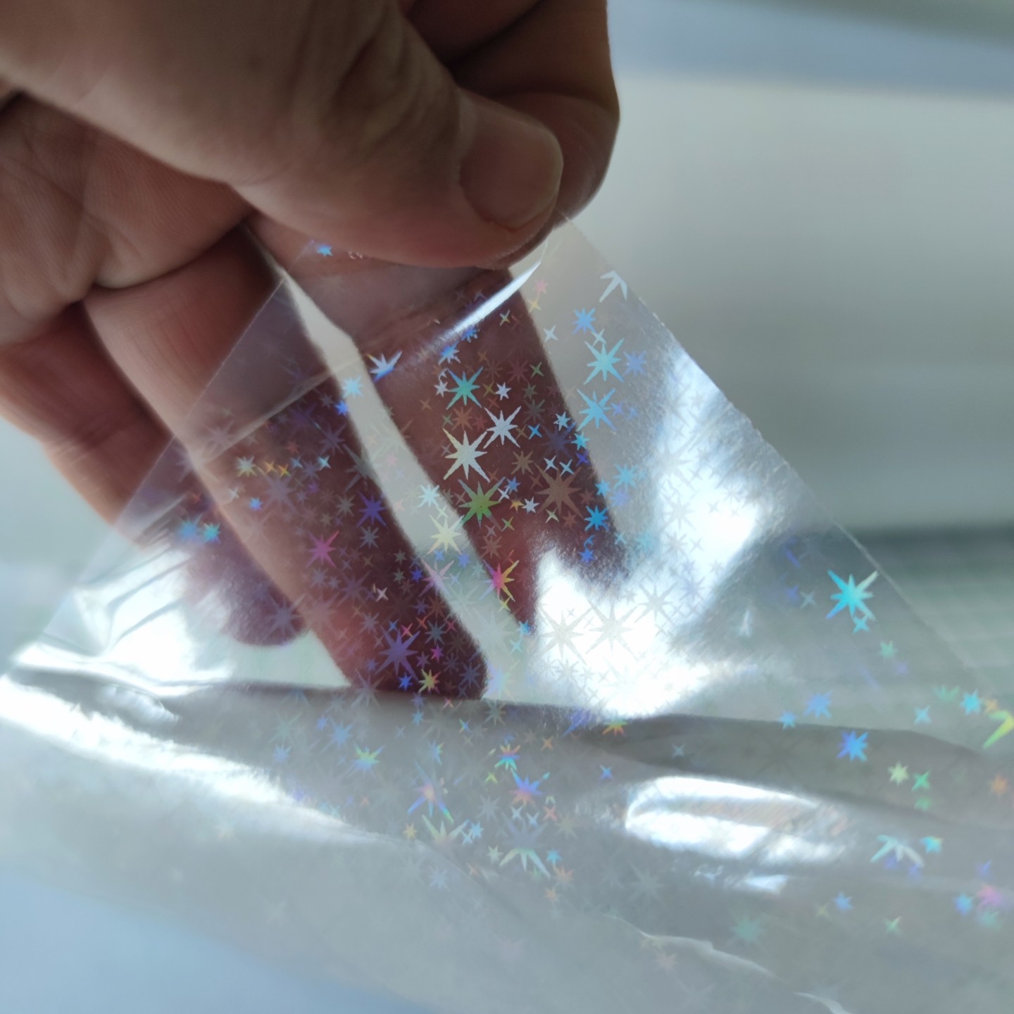 自粘透明带星星花纹防护膜墙面贴墙面保护膜本身有胶的家居防护膜