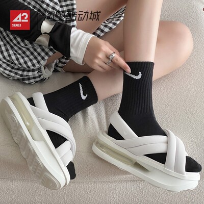 42运动家 Nike AIR MAX ISLA 百搭厚底增高休闲凉拖鞋 FJ5929-100