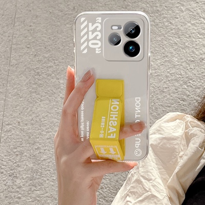 适用真我Neo7Turbo手机壳真我GT7Pro/竞速版/6新款真我GTNeo6简约磁吸支架真我GT2个性潮牌男女折叠腕带软壳