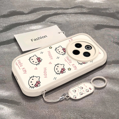 适用于vivoY300Pro手机壳Y300新款V2410A全包防摔保护套y300pro男女款por小众简约vivi彩色凯蒂猫头专用外壳