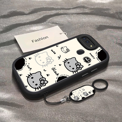适用于OPPOR15手机壳OPPOR15x新款全包防摔PACM00保护套oppor15x男女款梦境版简约可爱黑白猫咪头专用外壳