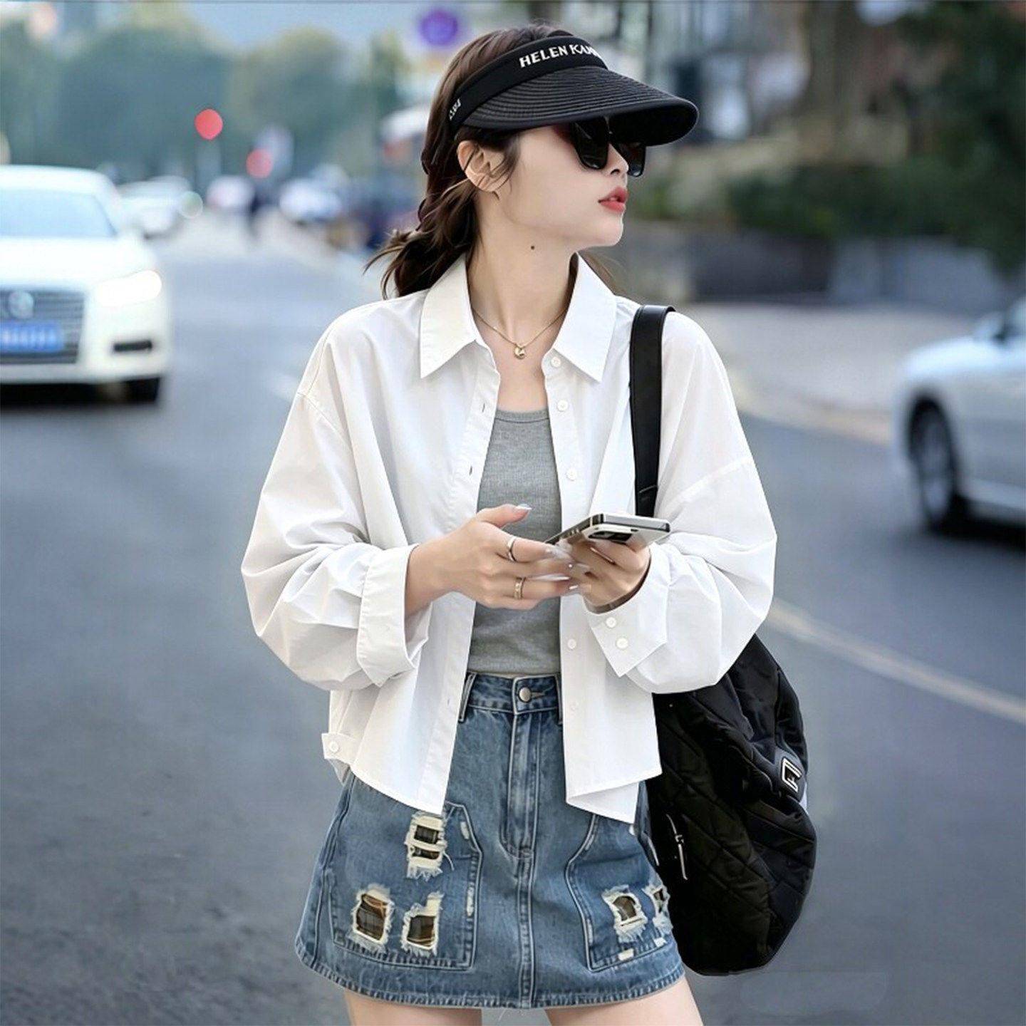 防晒白色衬衫女款2026新款夏长袖衬衫外搭开衫薄款轻奢高级感上衣