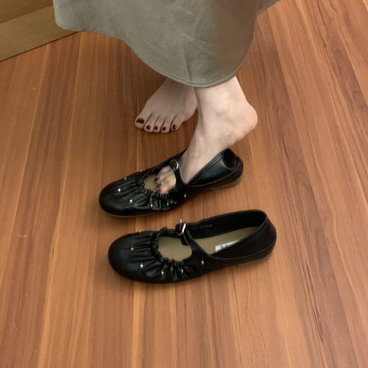 可盐可甜~ITSK单鞋女方头浅口软底舒适平底芭蕾舞鞋玛丽珍豆豆鞋
