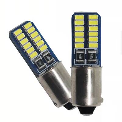 汽车BA9S卡口小灯泡H6W阅读灯LED车内灯改装车顶灯示宽灯后备箱灯