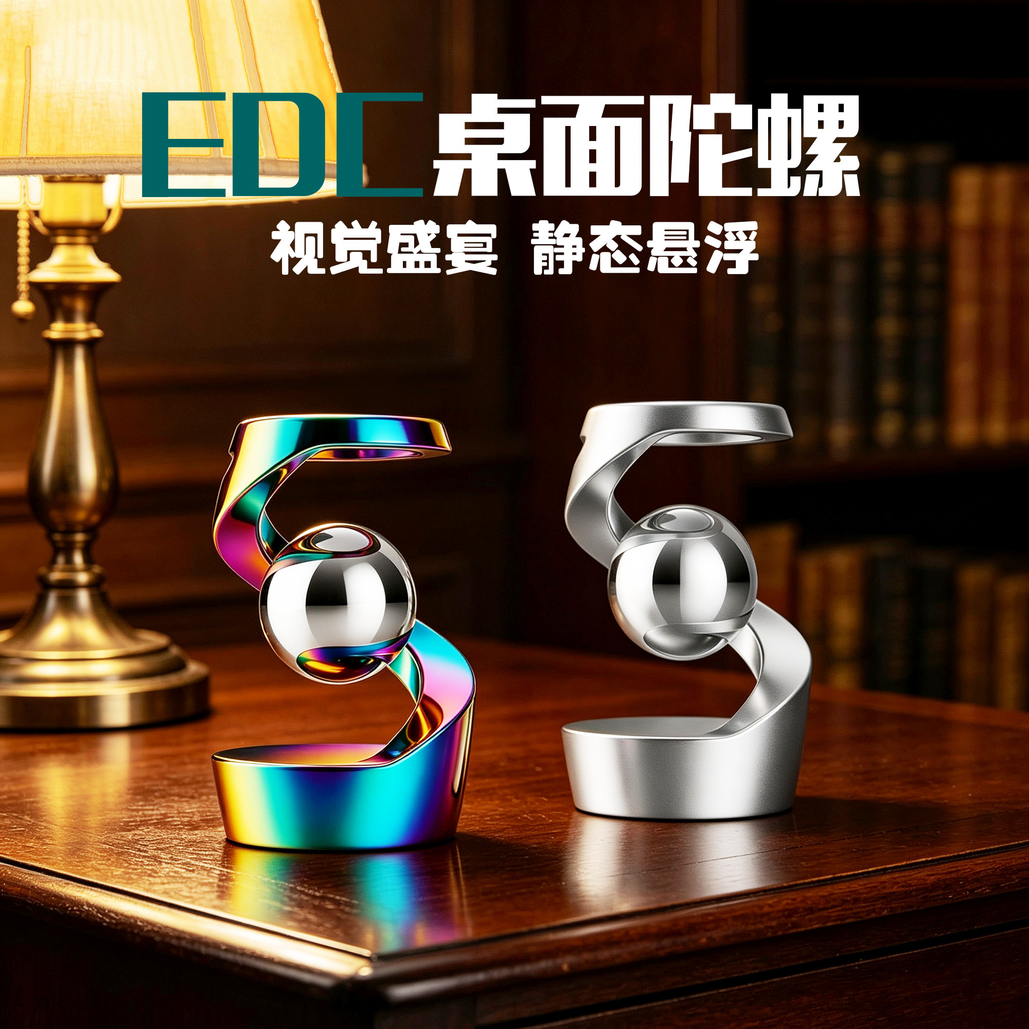 全金属EDC桌面悬浮指尖陀螺时来运转办公休闲解压神器摆件黑科技
