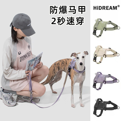 宠物外出胸背带防爆冲牵引绳速穿